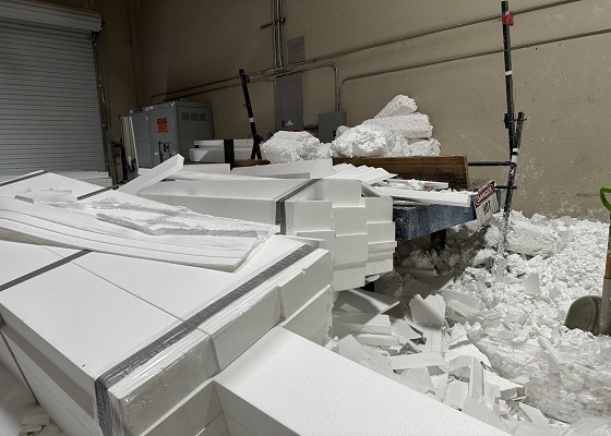 Styrofoam compactor makes plastic recycling easier and more international